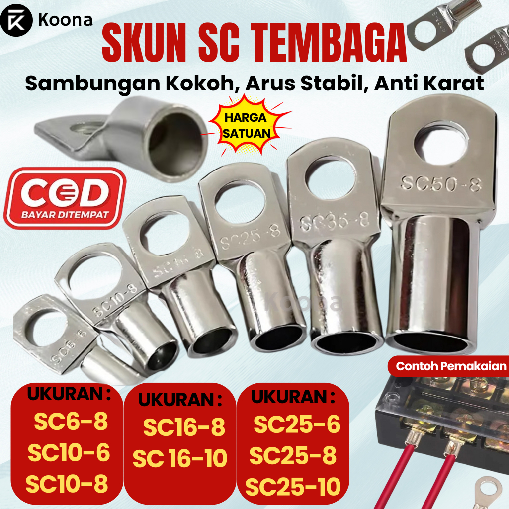 Jual Skun Kabel SC6-6 SC6-8 SC10-6 SC10-8 SC16-8 SC 16-10 SC25-6 SC25-8 SC25-10 Sekun Scun Cable ...