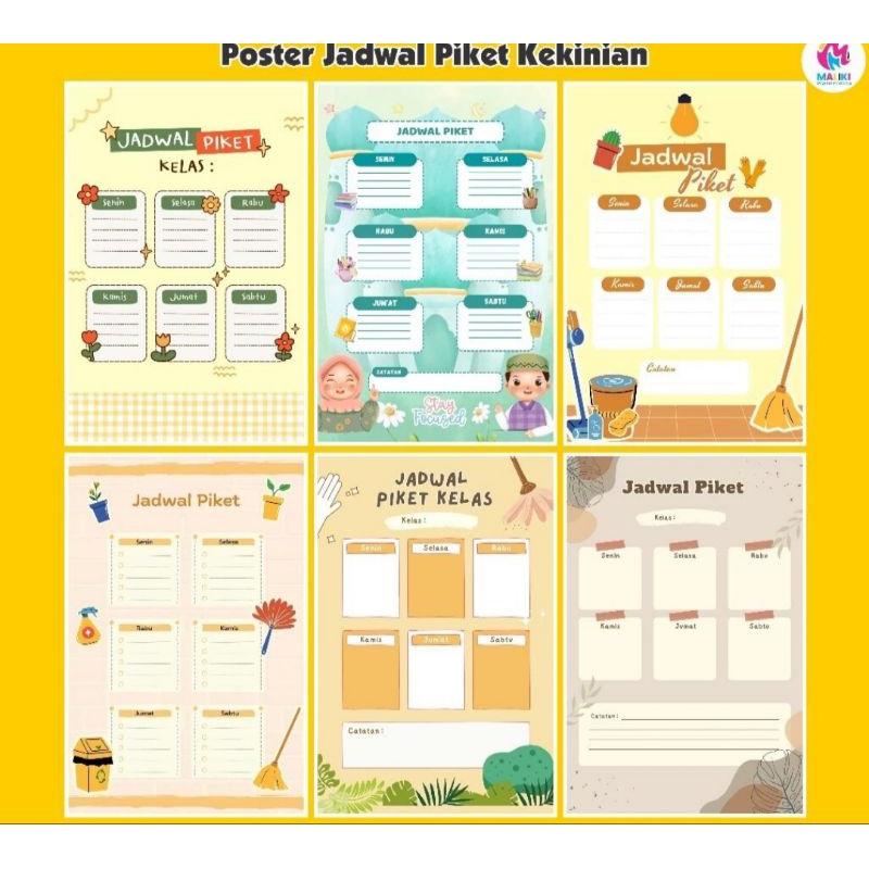 Jual CETAK BANNER SPANDUK POSTER STRUKTUR ORGANISASI / JADWAL PIKET ...