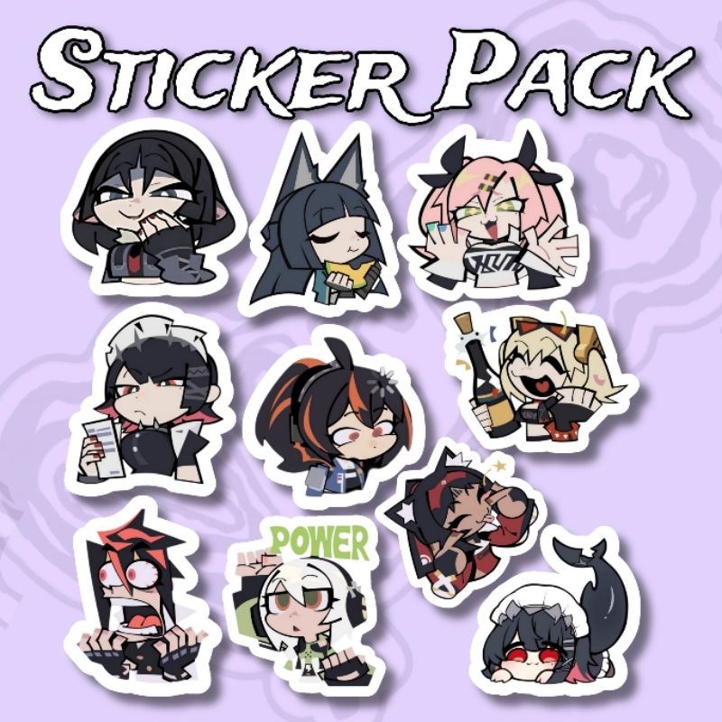 Jual Sticker Zenless Zone Zero ZZZ Anime Chibi Pack isi 10 pcs vinyl ...