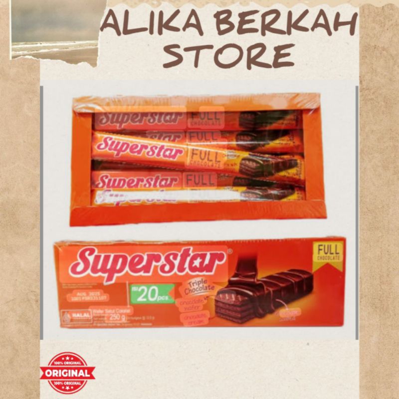 Jual Superstar | Wafer Superstar | Wafer Coklat 1 Box 20pcs | Shopee ...