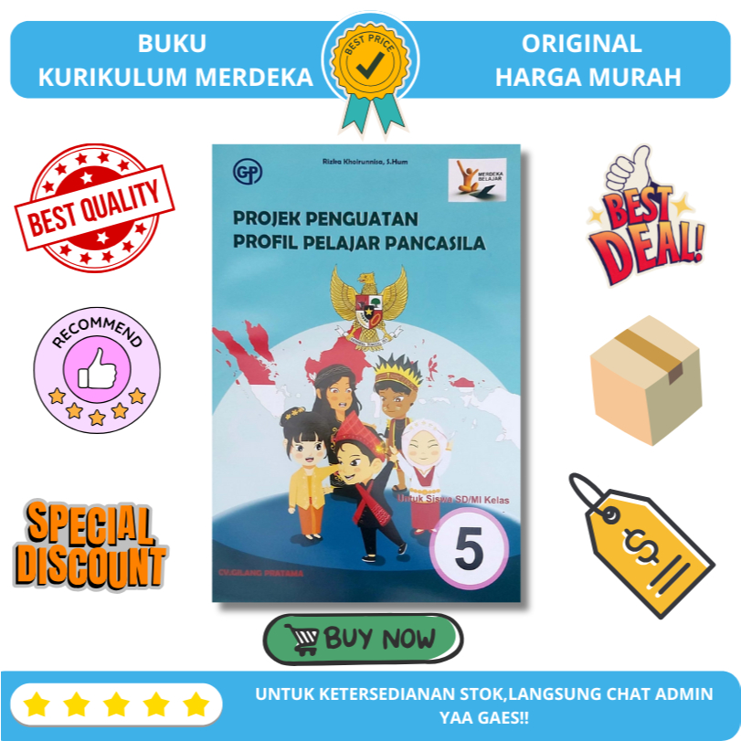 Jual BUKU SISWA PROJEK PENGUATAN PROFIL PELAJAR PANCASILA P5 KELAS 5 ...