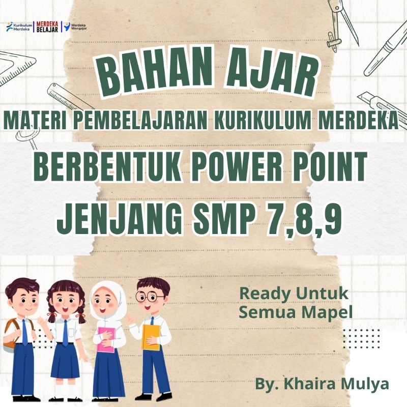 Jual Bahan Ajar Materi Pembelajaran Kurikulum Merdeka PowerPoint SMP Kelas 7,8,9 | Shopee Indonesia