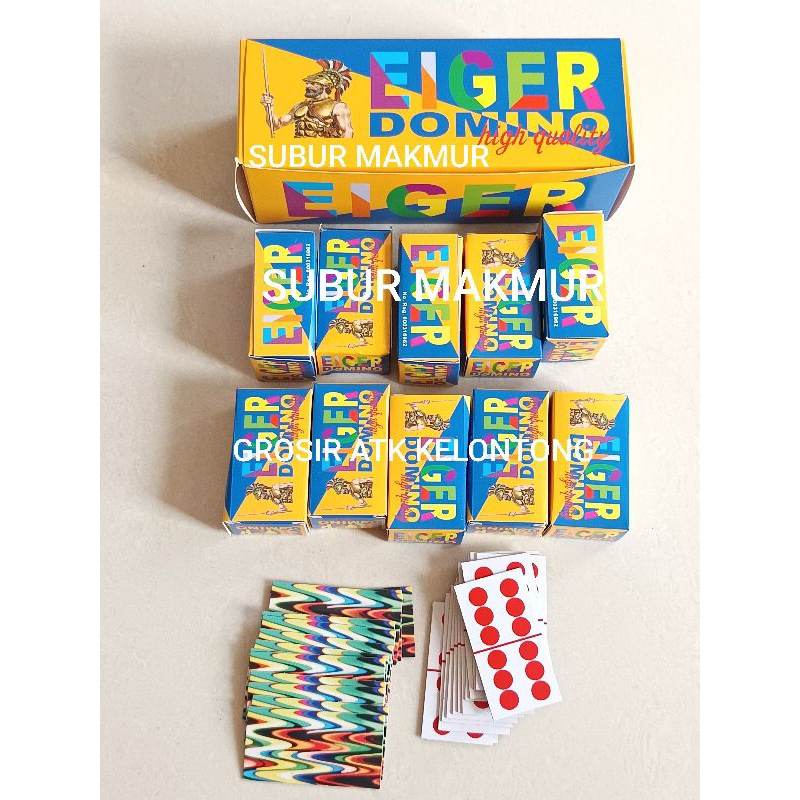 Jual (10 Set Game) Kartu Domino Cap EIGER ASLI / Kartu Domino EIGER ...