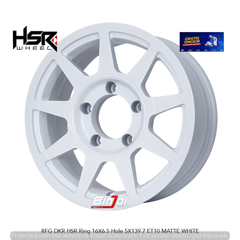 Jual Velg Terbaru HSR RFG DRL Ring 16 Warna Matte White Cocok dimobil ...