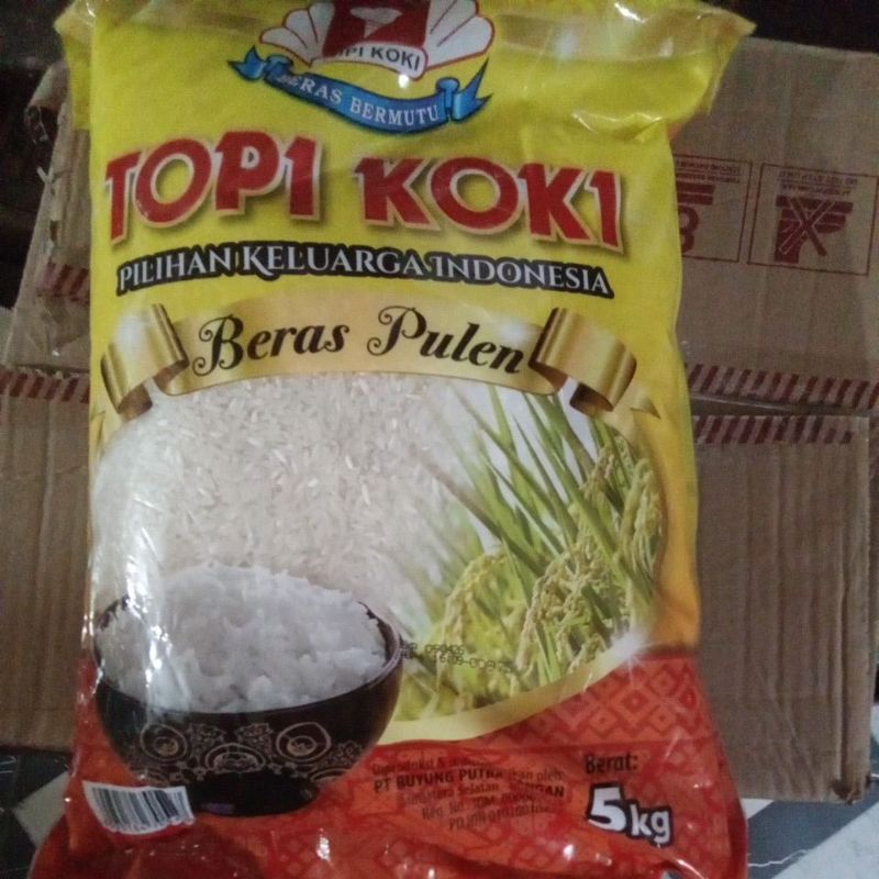 Jual beras topi koki 5kg | Shopee Indonesia