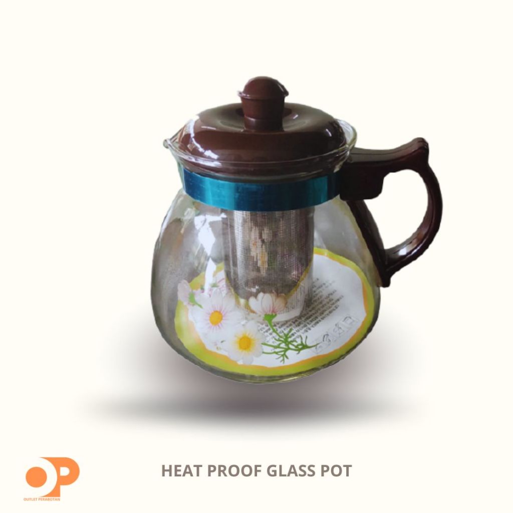 Jual HEAT PROOF GLASS POT WITH FILTER - 6608G | Shopee Indonesia