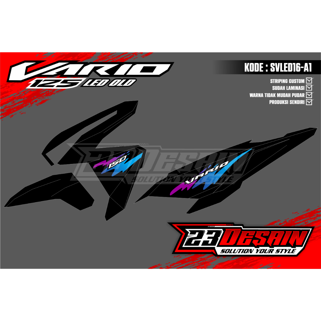 Jual Striping Vario 125 Led Old Motif Gen2 Malaysia Striping Vario New ...