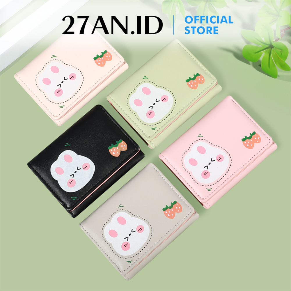 Jual ( 27AN.ID ) Dompet Lipat Karakter Wanita Cute 618 Model Beruang ...