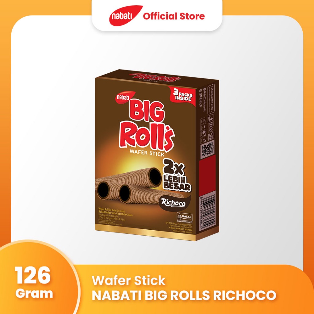Jual Nabati ROLL'S BIG Richoco 126g | Shopee Indonesia