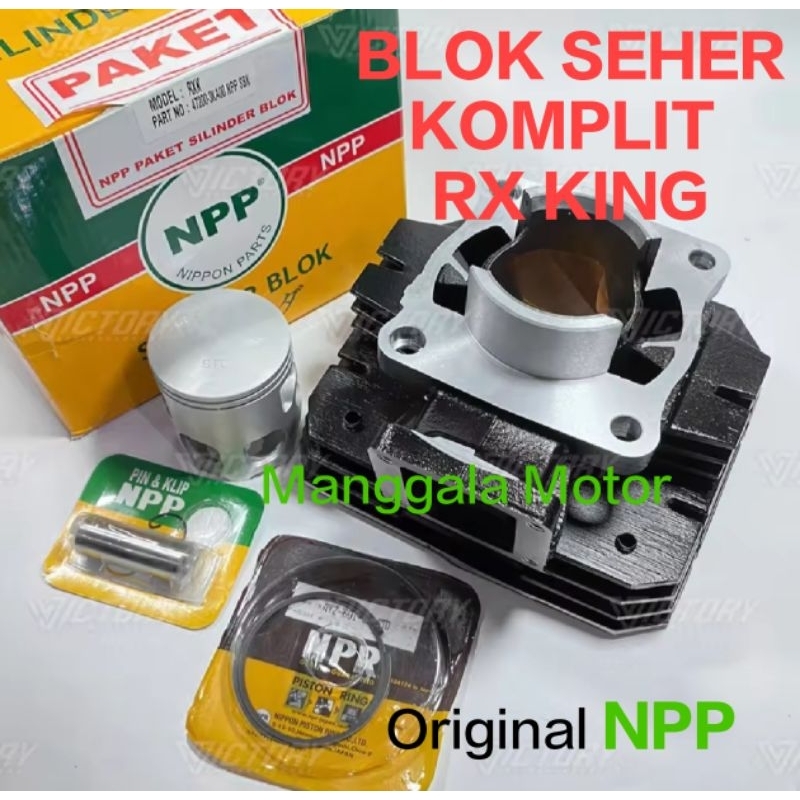 Jual BLOK SEHER KOMPLIT BORING CYLINDER BLOK +PISTON KIT RX KING ORIGINAL NPP | Shopee Indonesia