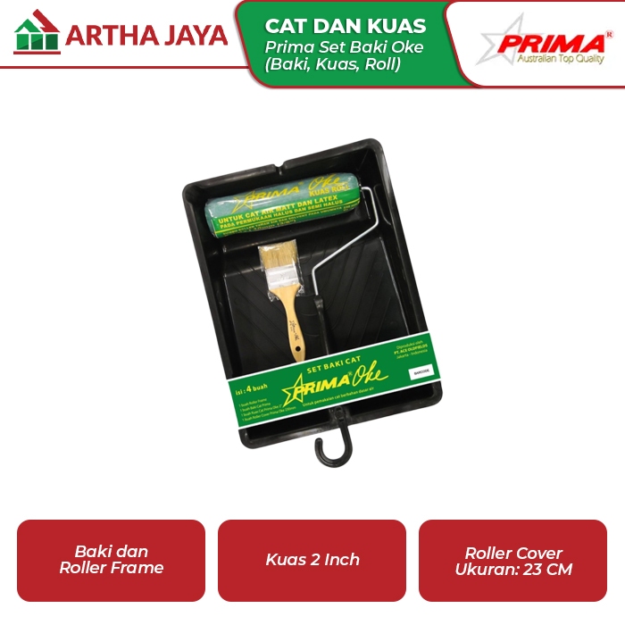 Jual PRIMA Baki Cat & Set (Roll & Kuas) - Tempat Kuas Rol Cat | Shopee ...