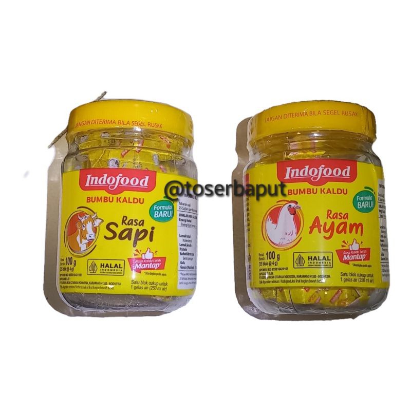 Jual Indofood Bumbu Kaldu Blok 100 Gram (Isi 25 pcs) / KALDU SAPI ...