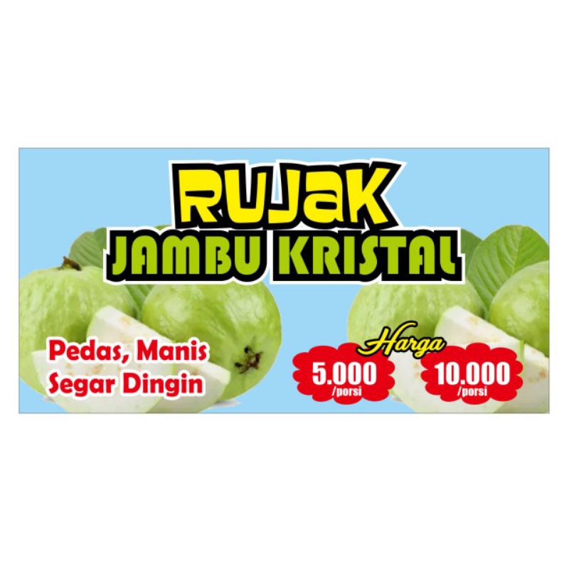 Jual benner / Spanduk Rujak Jambu Kristal / spanduk custom | Shopee ...