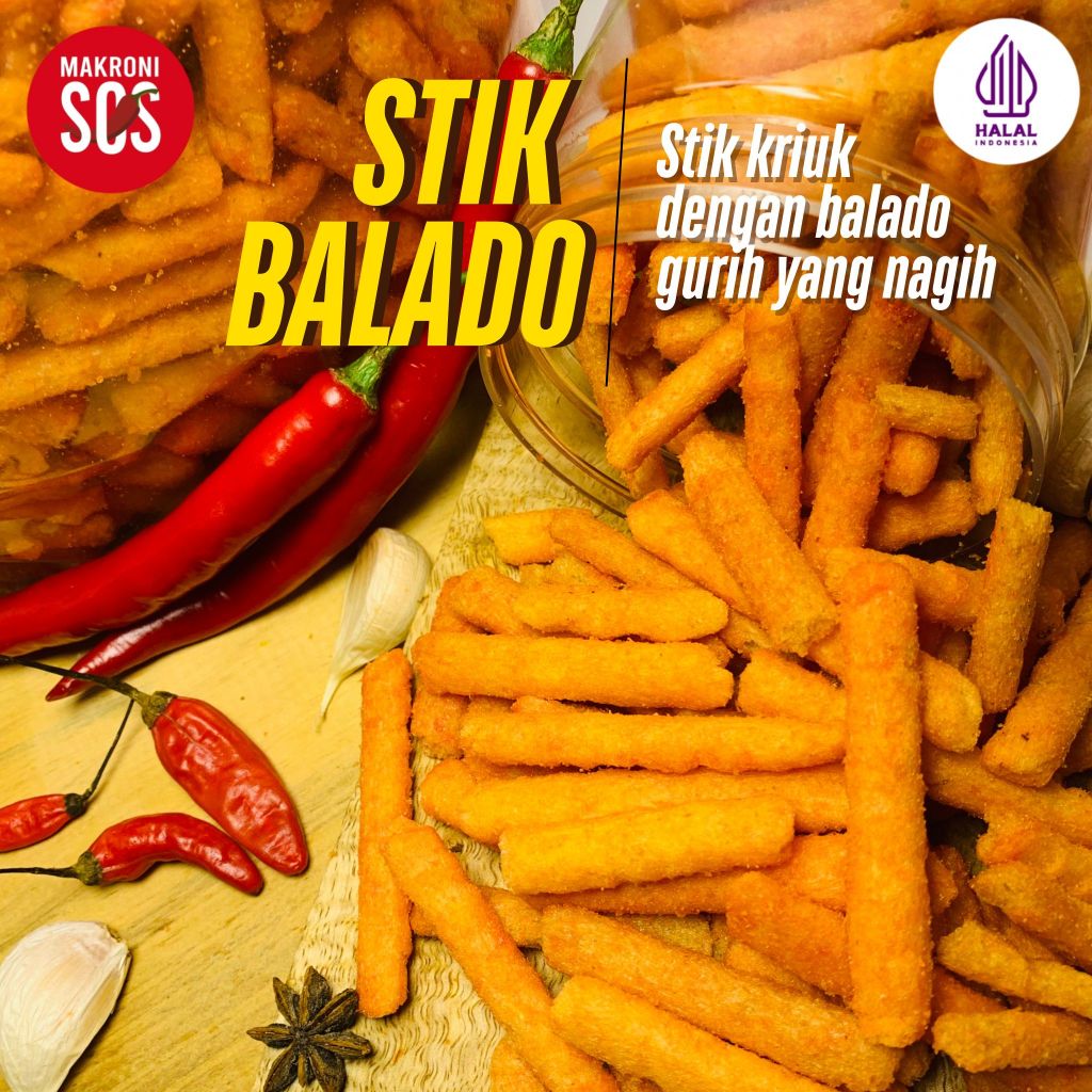 Jual SOS - 500 Gram Stik Balado Premium Pedas Nikmat | Shopee Indonesia