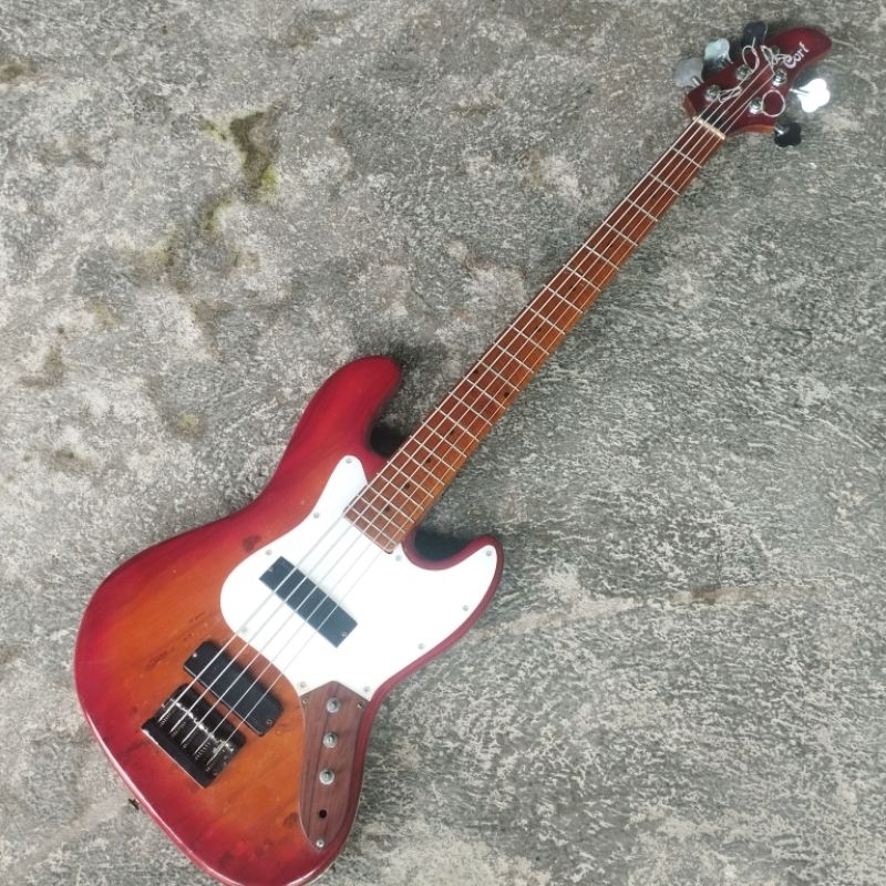 Jual GITAR BASS 5 STRING SENAR COSTUME / REPLIKA MODEL JAZZ BASS SECOND ...