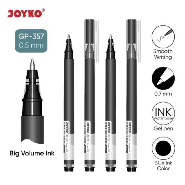 Jual ( 1 PACK ) Gel Pen Pulpen Pena Joyko GP-357 Kazey Big Volume Gel 0 ...