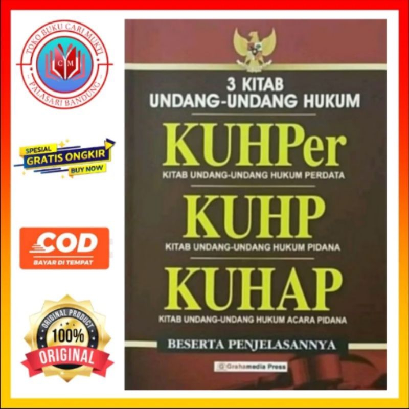 Jual Buku 3 Kitab Undang Undang Hukum KUHPER KUHP KUHAP Terbaru Beserta ...