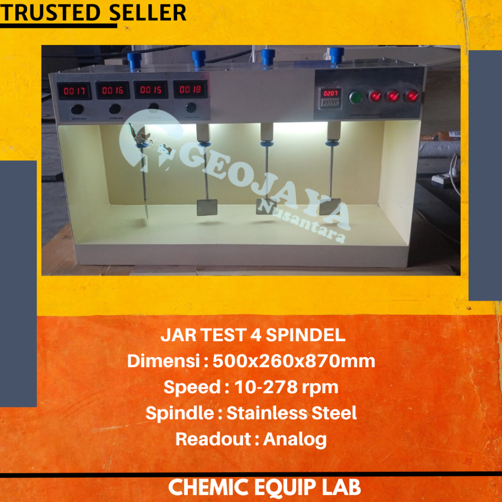 Jual LAB JAR TEST 4 SPINDEL ANALISA FLOKULAN / KOAGULAN JARTEST ...