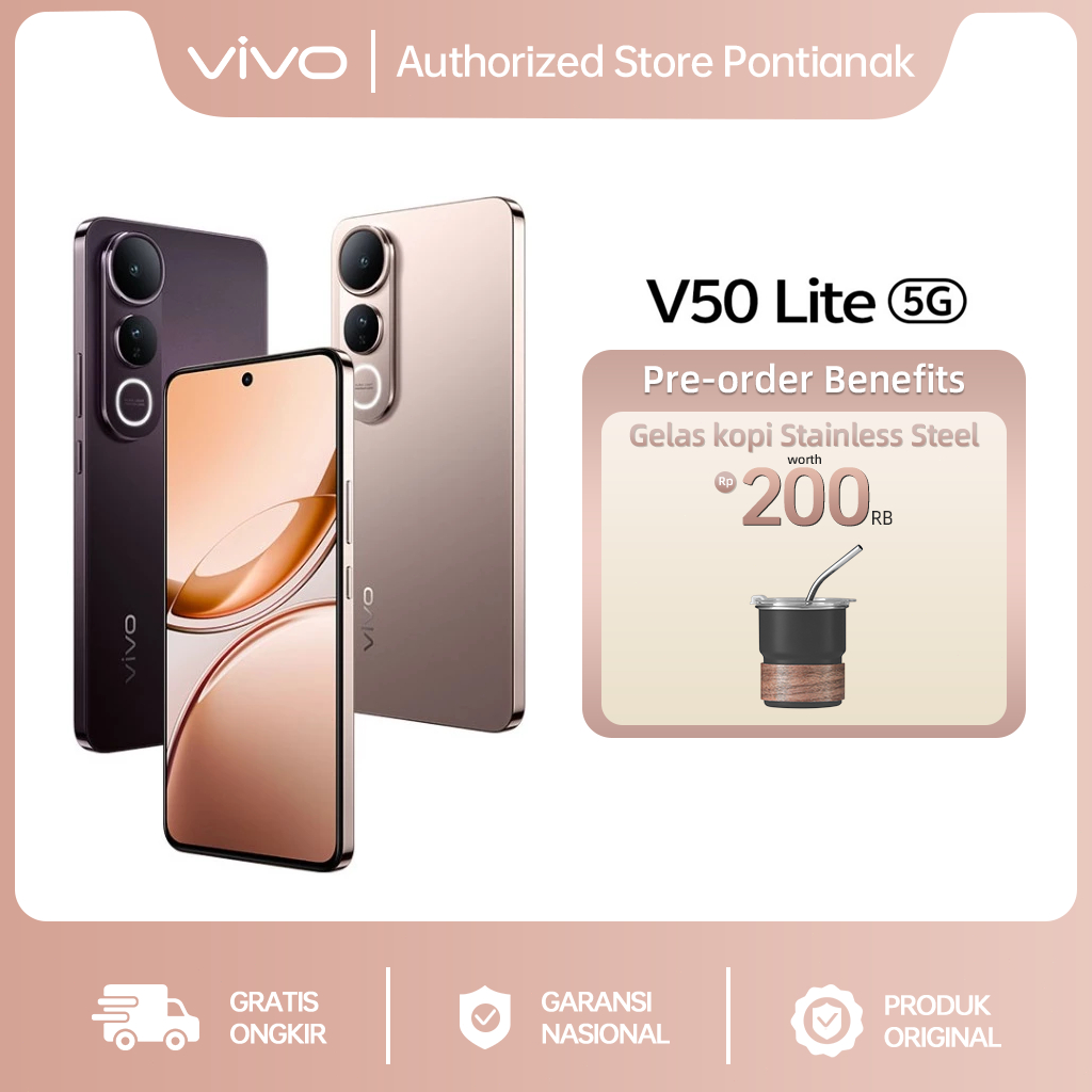 Jual vivo V50 Lite 5G Borderless Immersive Screen, Sony IMX882, 6500mAh Battery+90W Flashcharge ...