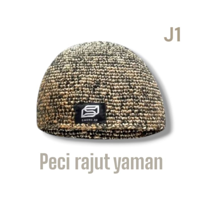 Jual kopiah songkok peci rajut yaman full lurik perlengkapan sholat ...