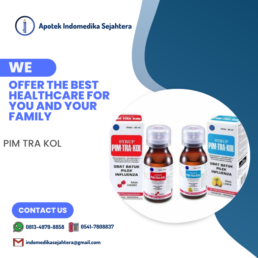Jual Pimtrakol 60 ml Syrup Botol / Obat Batuk Pilek Demam Anak / Obat ...