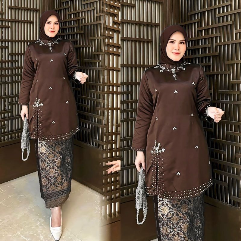 Jual SETELAN KEBAYA KURUNG MELAYU TAFETA PAYET // KEBAYA KURUNG TAFETA PAYET // BAJU KURUNG ...