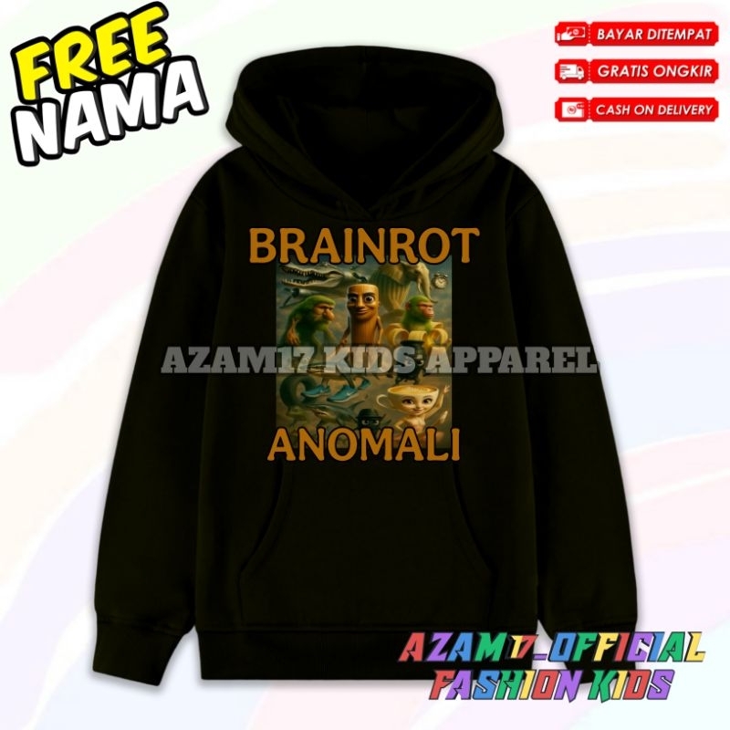 Jual (BISA COD) Hoodie Jaket Anak Brainrot Anomali Tung Tung Sahur ...
