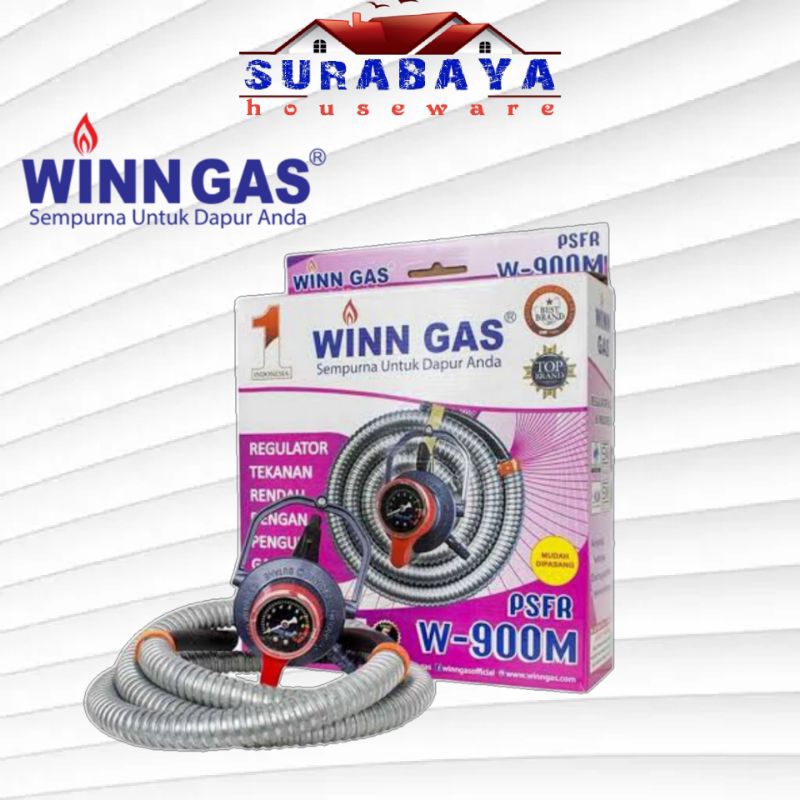 Jual WINN GAS regulator + selang W 900 meter, selang regultor kompor ...