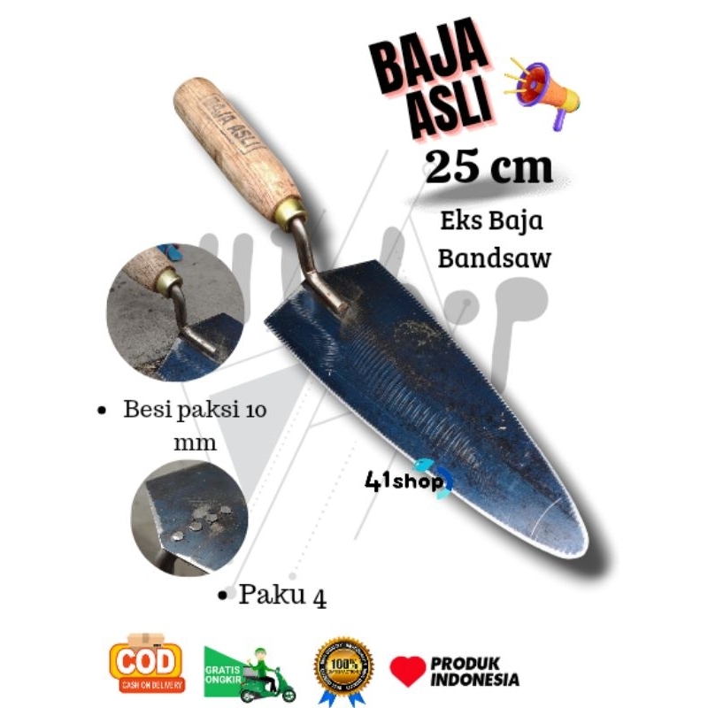 Jual Sendok Cetok Semen 25 cm Baja Asli Eks Bandsaw Paku 4 | Shopee Indonesia