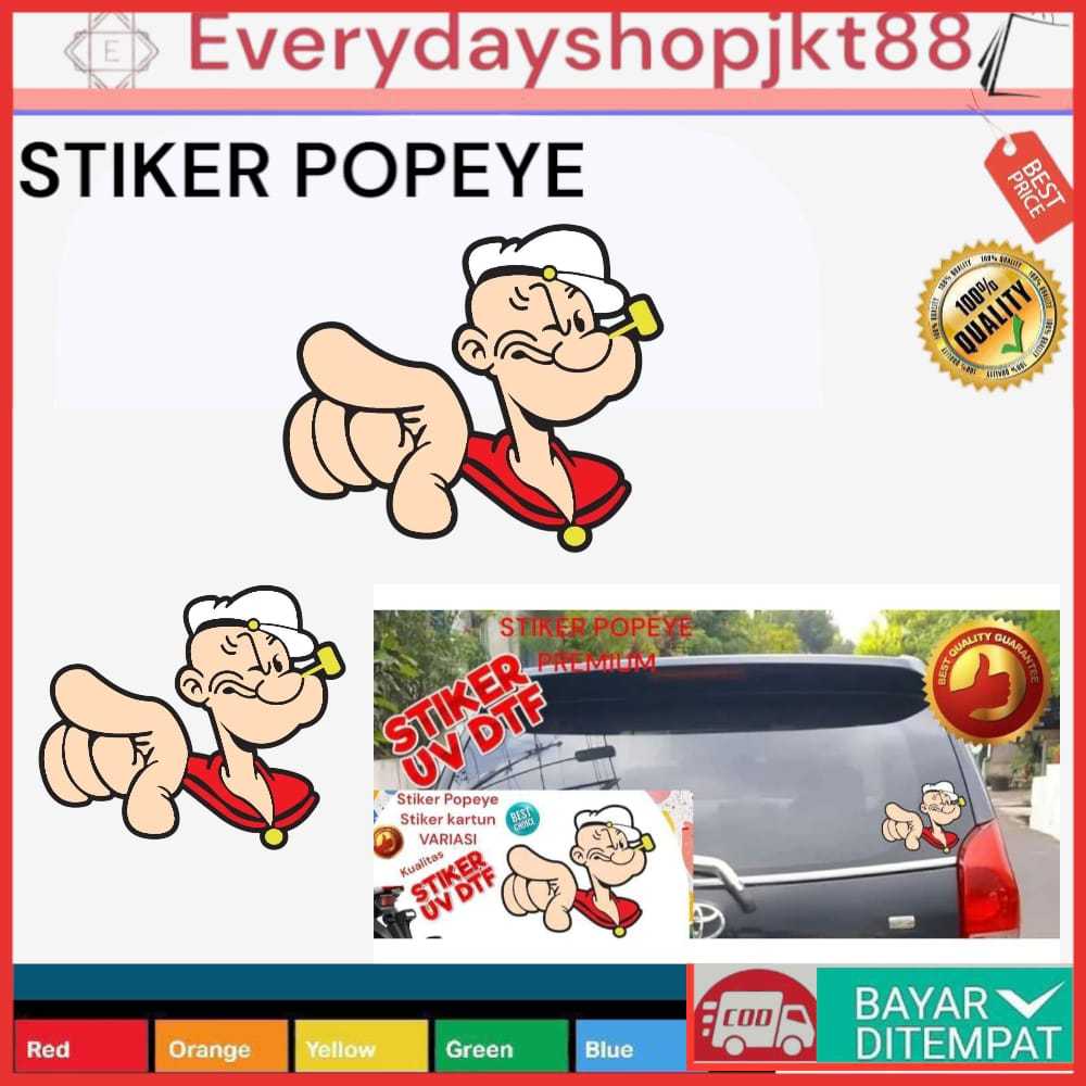 Jual STIKER POPEYE /stiker kartun popeye sticker popeye timbul kualitas ...
