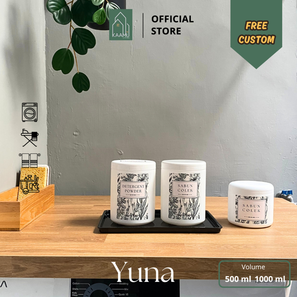 Jual KAAMU LIVING - Yuna | botol tabung refill sabun deterjen bubuk ...