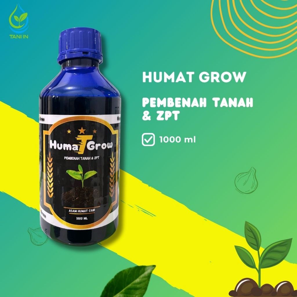 Jual Asam Humat Cair Pembenah Tanah dan ZPT Humat Grow Nutrisi Kesehatan Tanah 1000 ml | Shopee ...