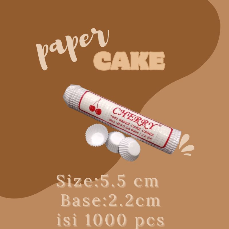 Jual PAPER CAKE CHERRY 5,5CM -TEMPAT KEMASAN KUE - PUTIH POLOS | Shopee ...
