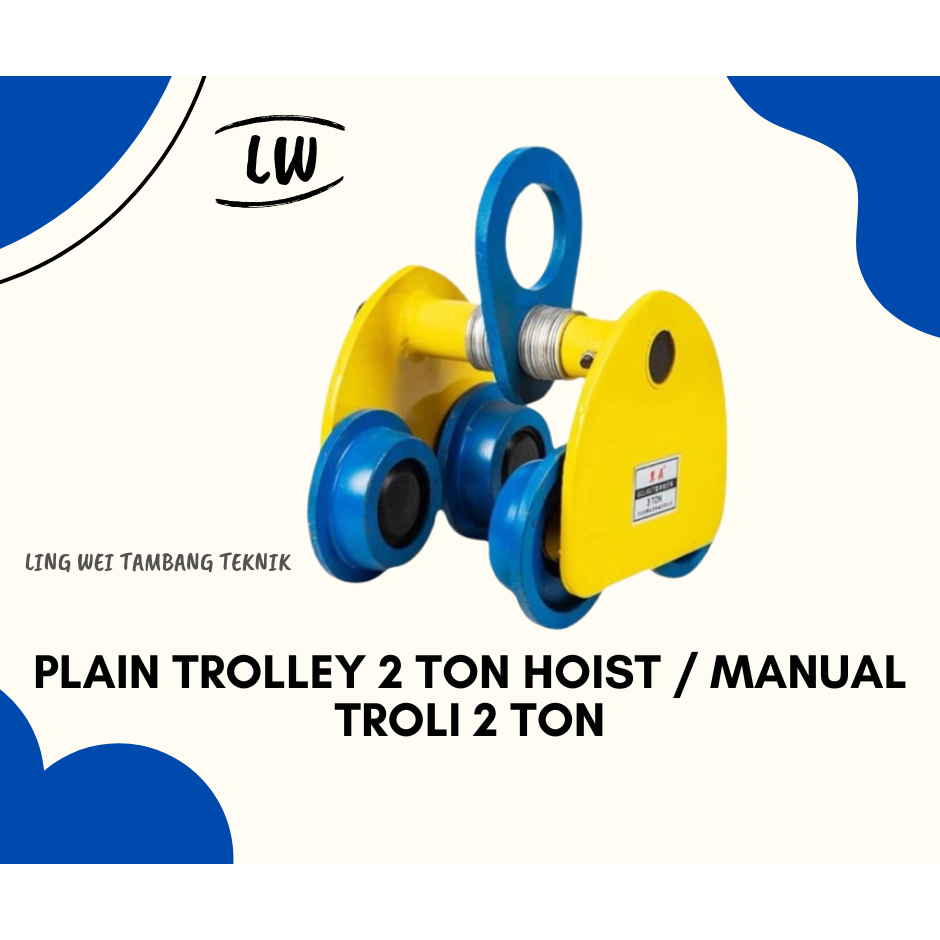 Jual PLAIN TROLLEY 2 TON HOIST / MANUAL TROLI 2 TON | Shopee Indonesia