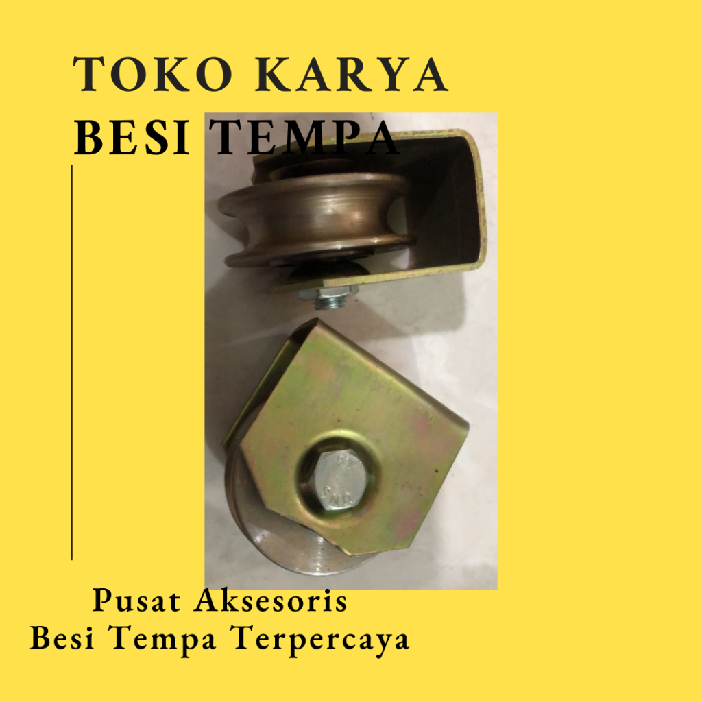 Jual Roda Sliding Door / Roda Pagar Besi / Rel Siku Rel AS Bulat / Rel ...