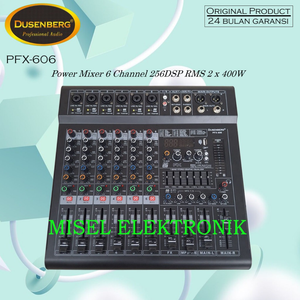 Jual Power Mixer Audio 6 Channel Dusenberg PFX 606 / PFX606 256DSP Bluetooth | Shopee Indonesia