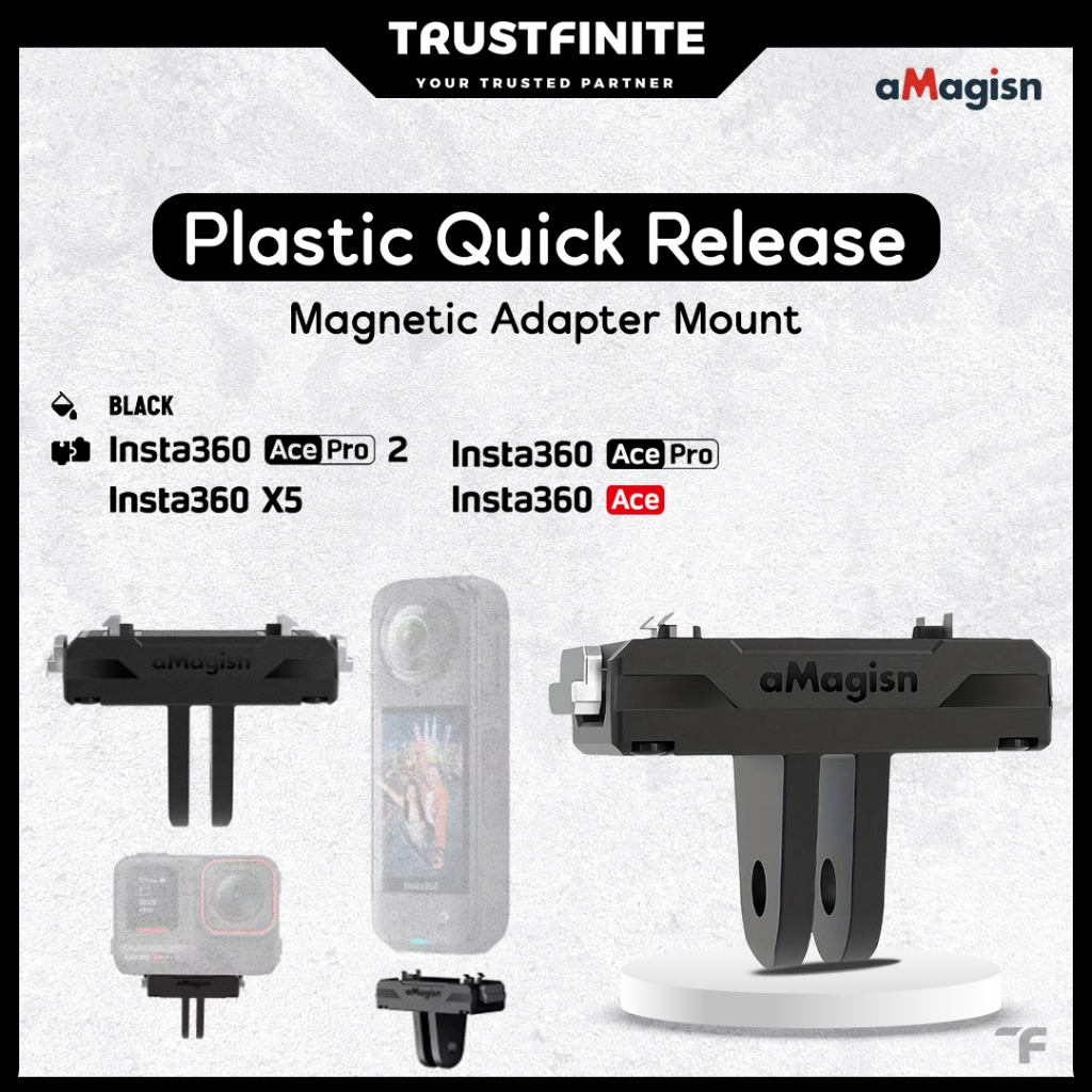 Jual aMagisn ABS Plastic Magnetic Quick Release Mount for Insta360 Ace Pro / Ace Action Cam ...