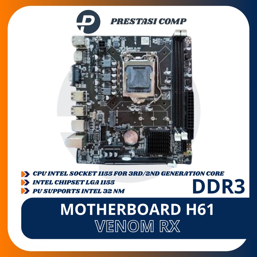 Jual Motherboard Venomrx H61 Lga 1155 Ddr3 Garansi Resmi | Shopee Indonesia