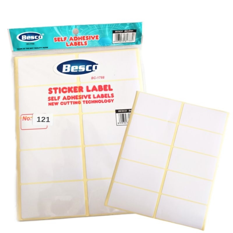 Jual Label Putih Besco No.121/Label Undangan/Label Kertas/Label Murah ...