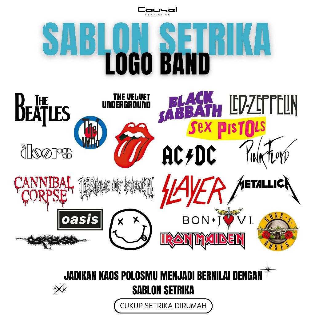 Jual Sablon Setrika DTF Satuan Logo Band Siap Press Setrika dirumah ...