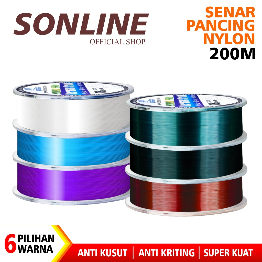 Jual SONLINE - Tali Pancing Germany Fishing Line 200m Senar Pancing ...