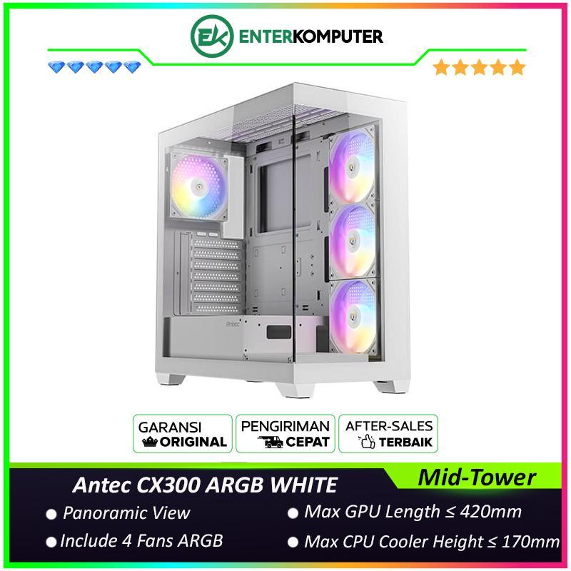 Jual Antec CX300 ARGB WHITE - Mid-Tower Gaming Case - Panoramic View ...