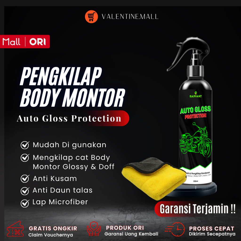 Jual Auto Glossy Premium Instant Coating 250 ML | Pengkilap Body Motor ...