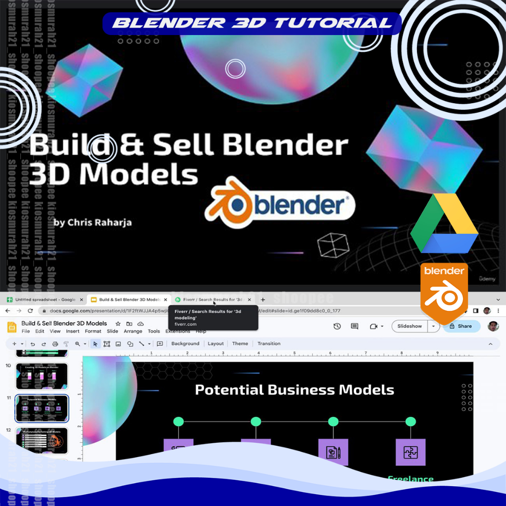 Jual Blender 3D Tutorial Build & Sell Blender 3D Models | Shopee Indonesia