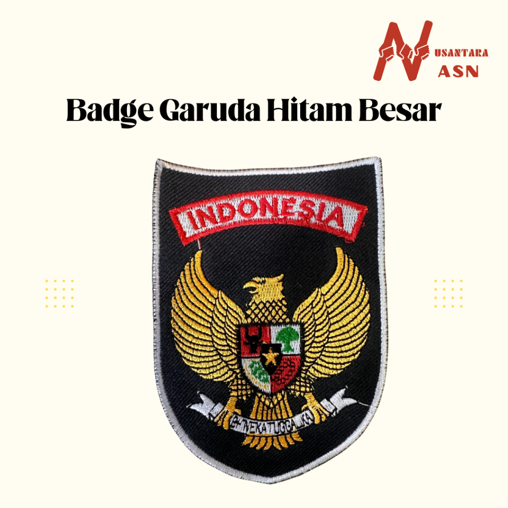 Jual Atribut Badge Bordir Garuda Hitam Besar | Shopee Indonesia