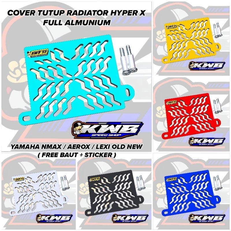 Jual Cover radiator hyper x yamaha nmax old new / aerox old new / lexi ...