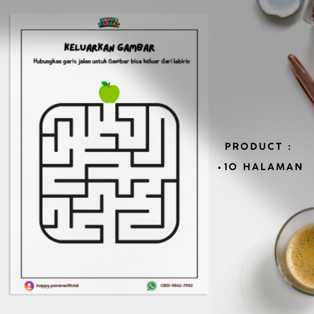 Jual Lembar Latihan Maze Untuk Anak / Mencari Jalan | Shopee Indonesia