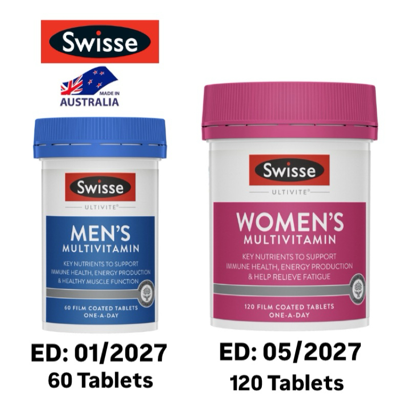 Jual Swisse Mens Multivitamin 60 Tablets 120 Tablets Swisse Womens Multivitamin 120 Tablets ...