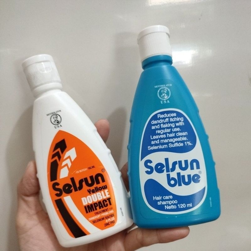 Jual SELSUN SHAMPOO BLUE & YELLOW 60 ML - ANTI KETOMBE DANDRUFF SHAMPOO ...