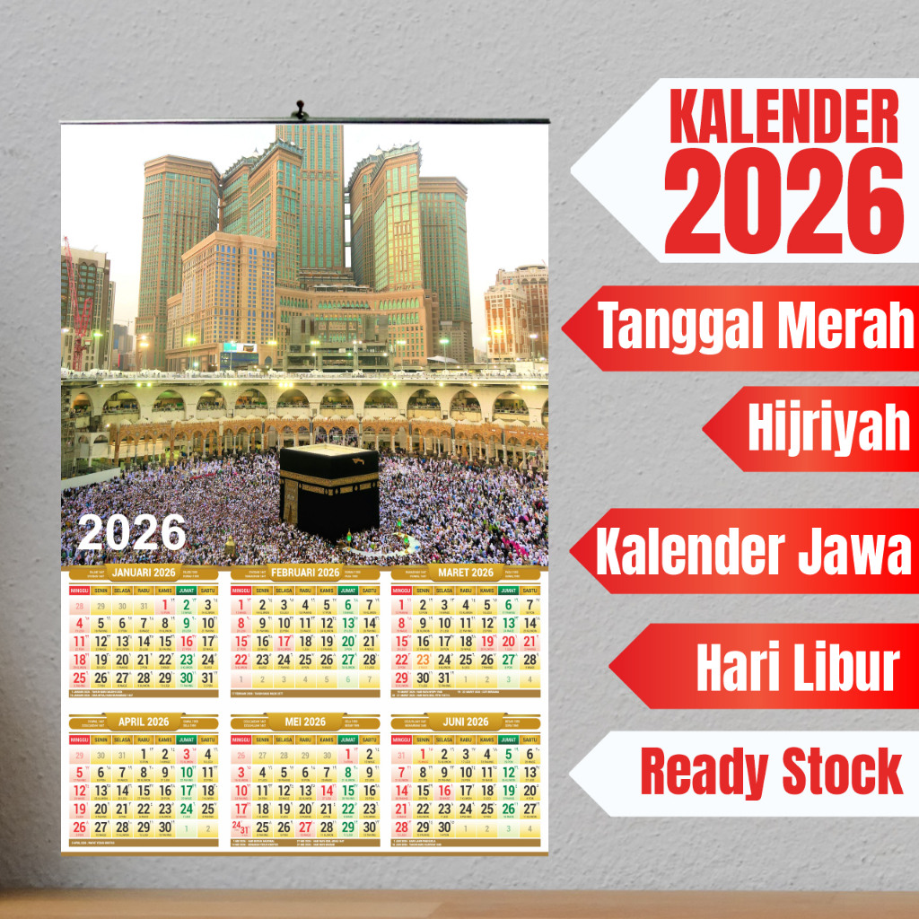 Jual Kalender 2026 Lengkap – Kalender Dinding / Kalender Non Meja ...